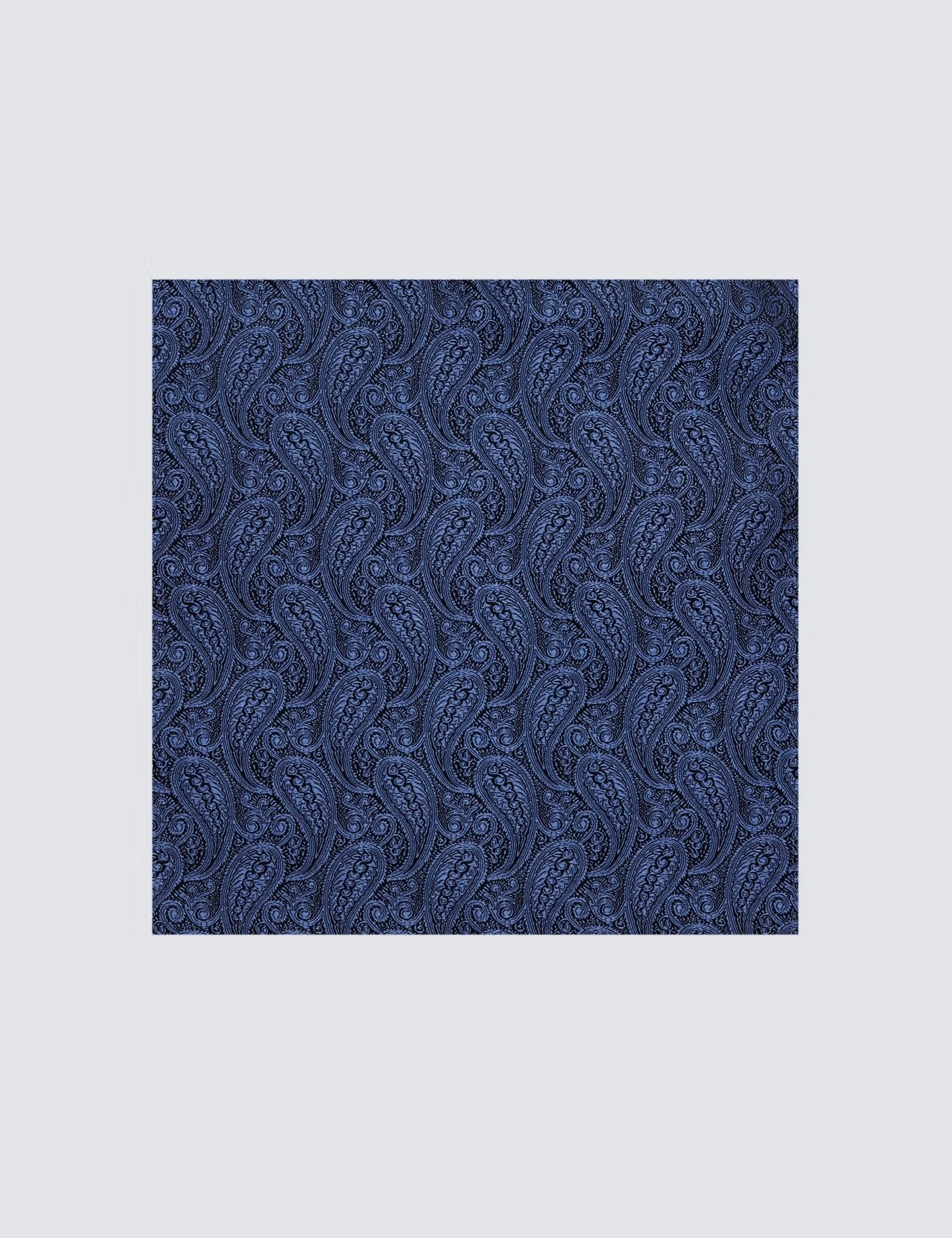 H & C Men Silk Paisley Design Pocket Hankies HADSA101 (Royal Blue ...